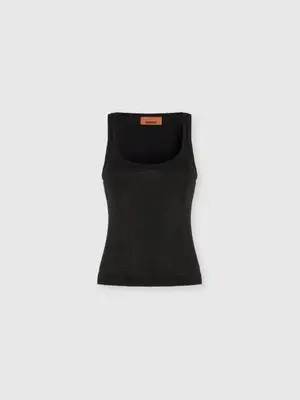 Missoni Tank Top In Viscose Lam - Black