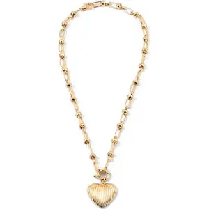 ERIN MCDERMOTT JEWELRY Tone Heart Pendant Necklace - Gold