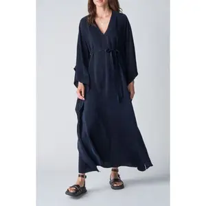 OCEAN+MAIN Belted Cupro Caftan