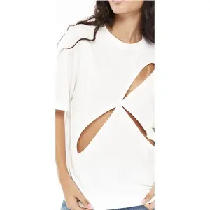 MOTHER OF ALL Cut Out T-shirt - White