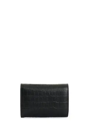VELEZ Embossed Leather Wallet - Black