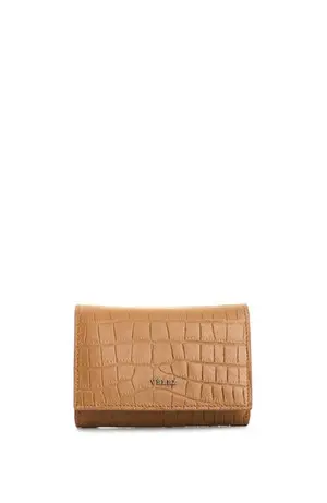 VELEZ Embossed Leather Wallet - Brown