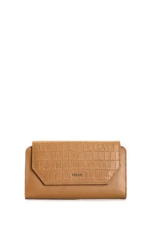 VELEZ Leather Bifold Large Wallet - Brown