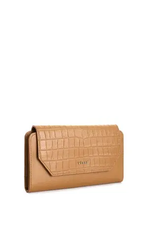 VELEZ Leather Bifold Large Wallet - Brown