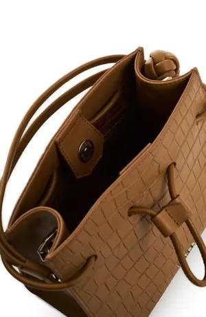 VELEZ Full Grain Leather Crossbody Bag - Brown
