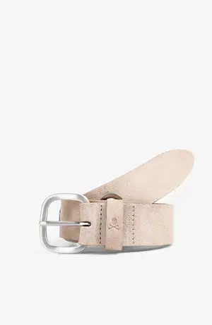SCALPERS Eyelet Belt - Ecru