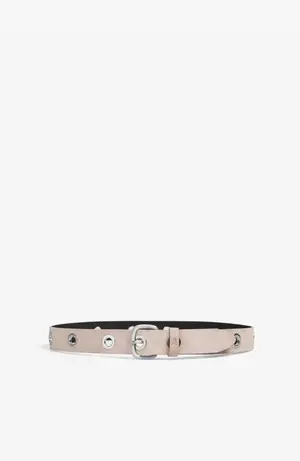 SCALPERS Eyelet Belt - Ecru