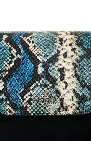 VELEZ Lili 2.0 Folia Leather Crossbody Bag - Blue