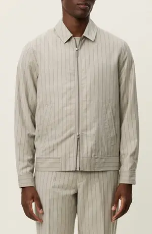 LES DEUX Como Pinstripe Coach Jacket