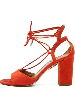 Orange Block Heels