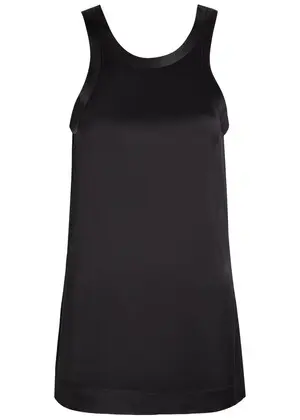 TOTEME Satin Tank Top - Black