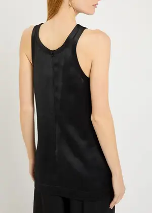 TOTEME Satin Tank Top - Black