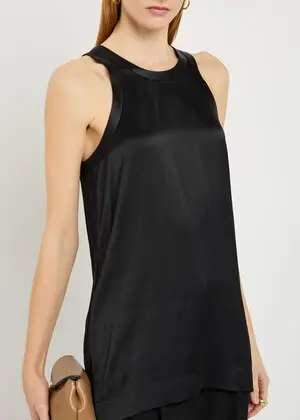 TOTEME Satin Tank Top - Black
