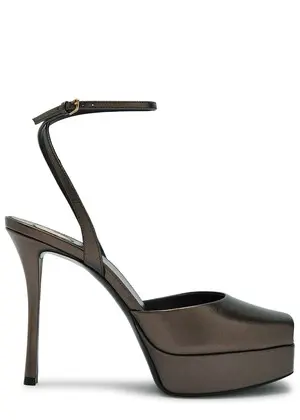 Saint Laurent Peep Toe Sandals For Women
