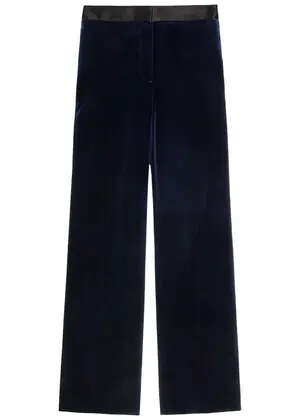 VICTORIA BECKHAM Flared-Leg Velvet Trousers