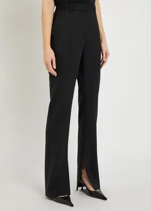 HEIRLOME Flared-leg Stretch-wool Trousers