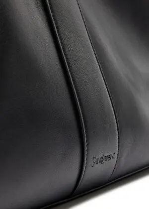 Saint Laurent Leather Tote Bag - Black