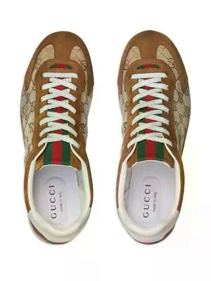 Gucci Shift Gg Web-detail Sneakers - Neutrals