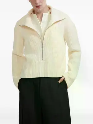 LGN LOUIS GABRIEL NOUCHI Zip Neck Sweater