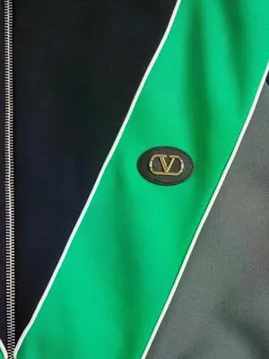 Valentino Garavani Vlogo Patch Zip Up Sweatshirt - Black