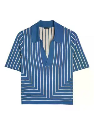 JOSEPH Geometric-pattern Polo Top