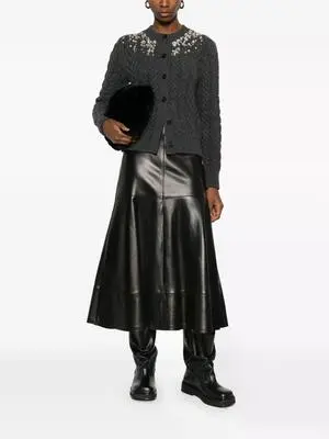 Alexander McQueen Cable-knit Cardigan With Crystal Embellishments