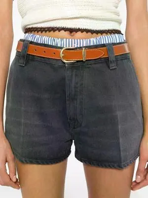 Miu Miu Logo-embroidered Mini Shorts