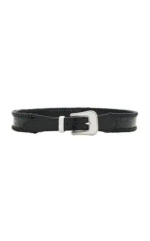 Brandon Maxwell Calder Leather Belt - Black
