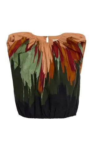 Ulla Johnson Gracie Cropped Top In Print