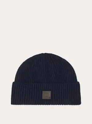 FERRAGAMO Knitted Beanie - Blue