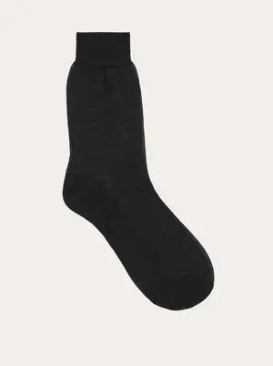 FERRAGAMO Monogram Ankle Socks - Black