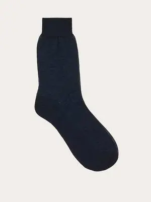 FERRAGAMO Monogram Ankle Socks - Blue