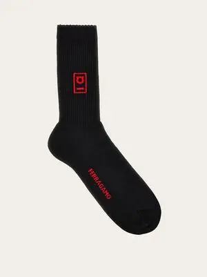 FERRAGAMO Hug Sports Socks - Black