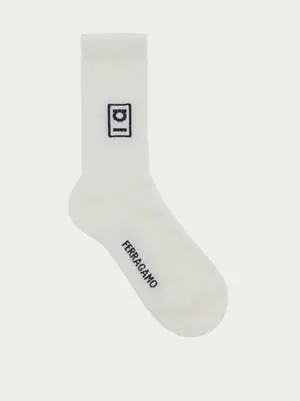 FERRAGAMO Hug Sports Socks - White