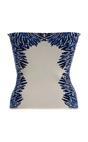 Ulla Johnson Madelie Strapless Knit Jacquard Top