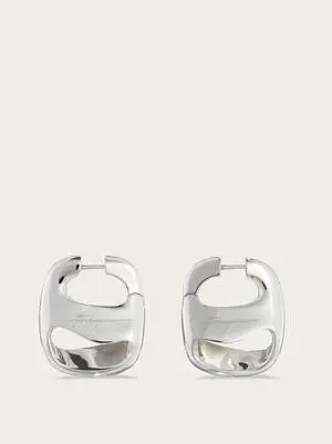 FERRAGAMO Vara Buckle-inspired Earrings - Silver
