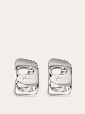 FERRAGAMO Vara Hoop Earrings - Silver