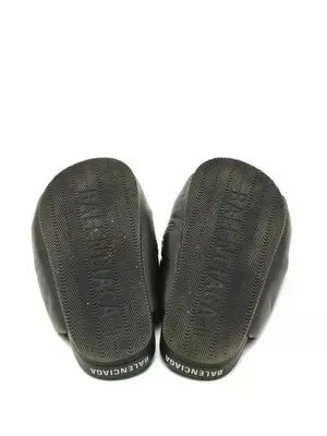 Balenciaga Draped Leather Slides
