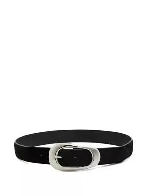 Anderson's Oval-buckle Suede Belt - Black