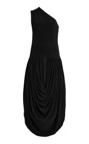 Brandon Maxwell Brandon Maxwell The Mila One-Shoulder Maxi Dress Black