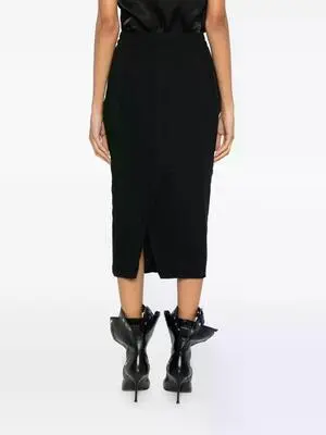 Rick Owens Drawstring Zip Midi Skirt - Black