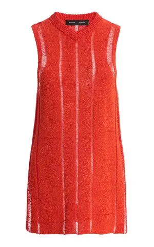 Proenza Schouler Maelle Sleeveless V-neck Top - Red