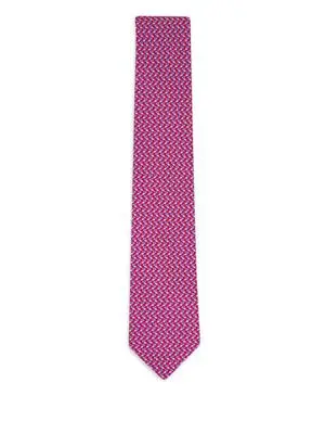 FERRAGAMO Pointed Tip Tie - Red