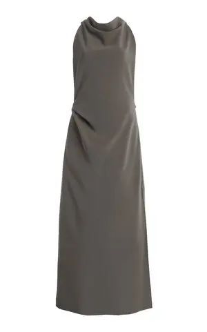 Proenza Schouler Selena Halter Crepe Maxi Dress - Grey
