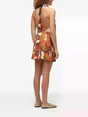 OSKLEN Floral Halter Mini Dress
