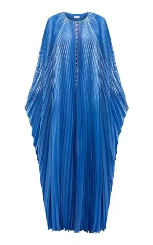 SEMSEM Pleated Lamé Kaftan Dress