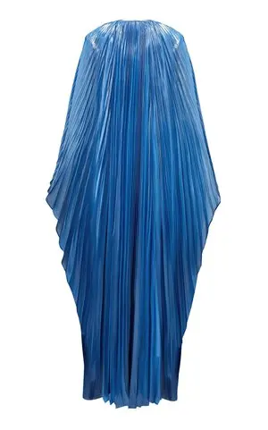 SEMSEM Pleated Lamé Kaftan Dress