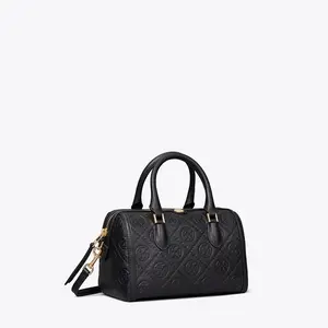 Tory Burch T Monogram Petite Barrel Bag - Black