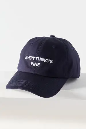 Intentionally Blank Everything's Fine Baseball Cap - Navy