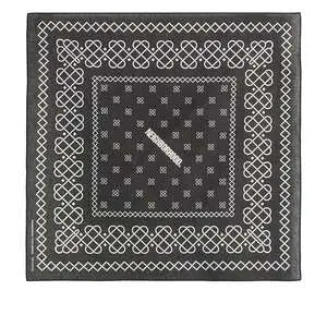 NEIGHBORHOOD Line Pattern Bandana - Black